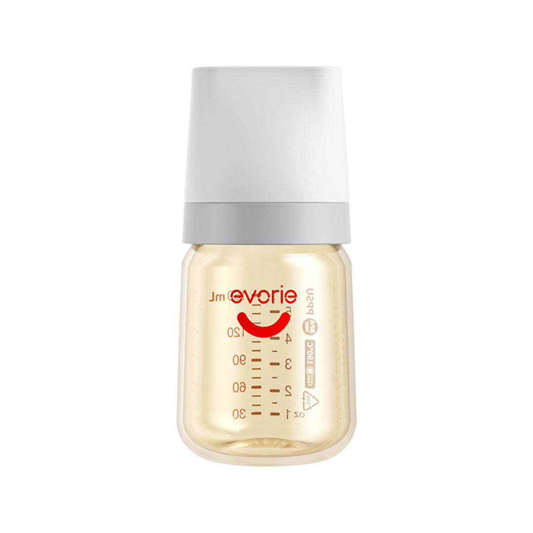 PPSU Wide-neck Baby Milk Feeding Bottle 160mL/5oz, Grey – Evorie Moment
